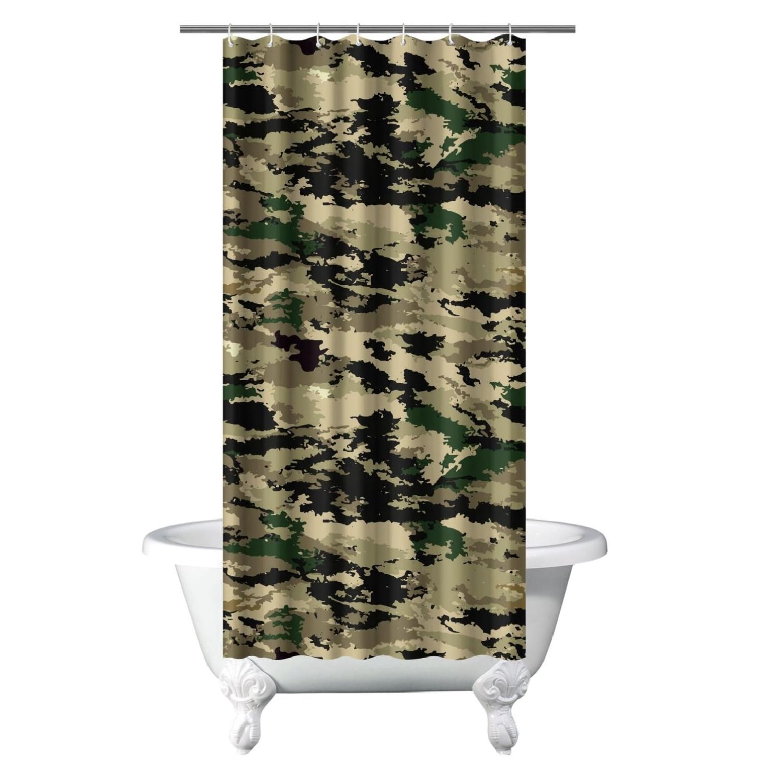 Military Camouflage Shower Curtain Tactical Army Hunting Camo Woodland ...