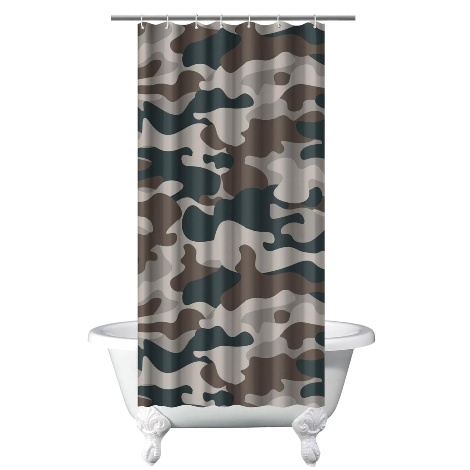 Military Camouflage Shower Curtain Tactical Army Hunting Camo Woodland ...