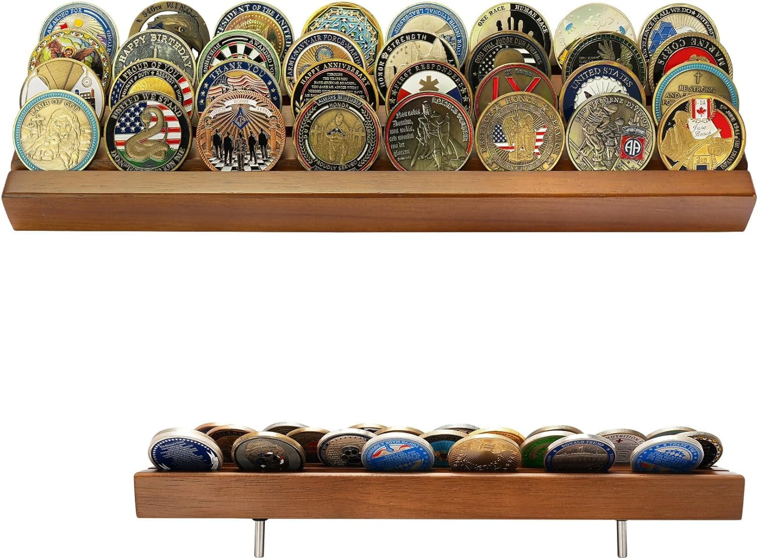 Military Challenge Coins Display Holder Solid Wood,Challenge Coin Stand ...