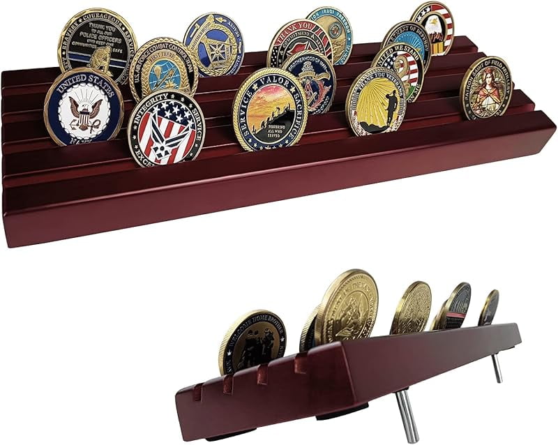 Military Challenge Coins Display Holder Solid Wood,Challenge Coin Stand ...