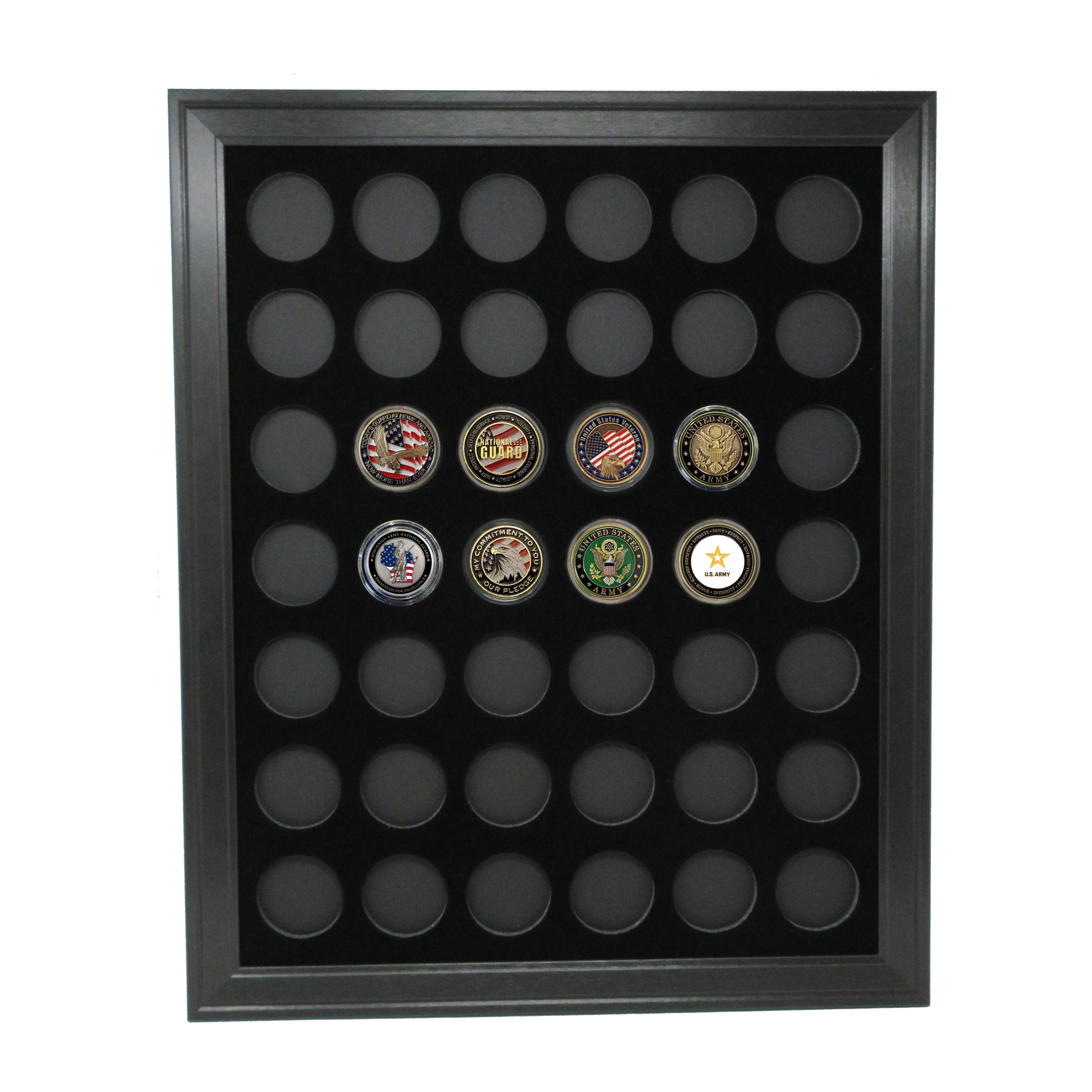 Military Challenge Coins (Not Included) Wall Display Picture Frame ...