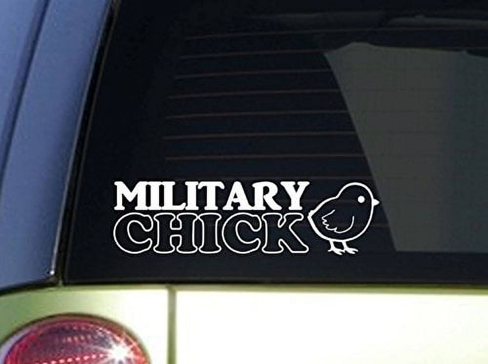 Military Chick *J242* 8 inch wide Sticker decal - Walmart.com