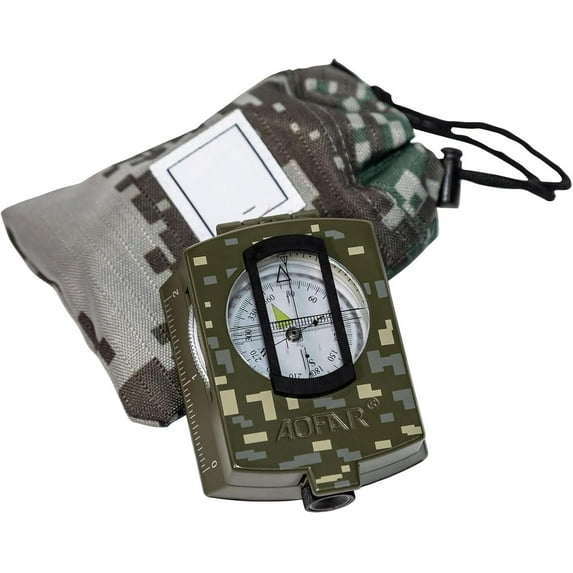 Military Compass, Lensatic Sighting, Waterproof and Shakeproof with Map ...