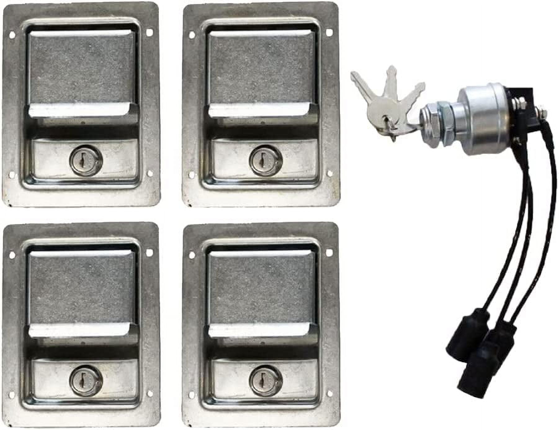 Military Dual Locking Security Kit - Unpainted - 4 Handles Plus ...