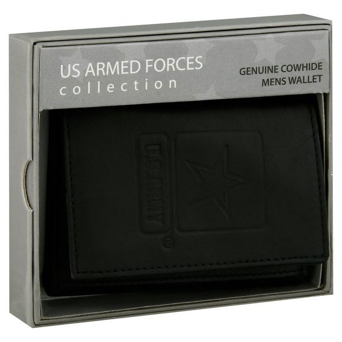 Military Embossed Leather Wallet Black, ‎U.S. Army, Trifold - Walmart.com