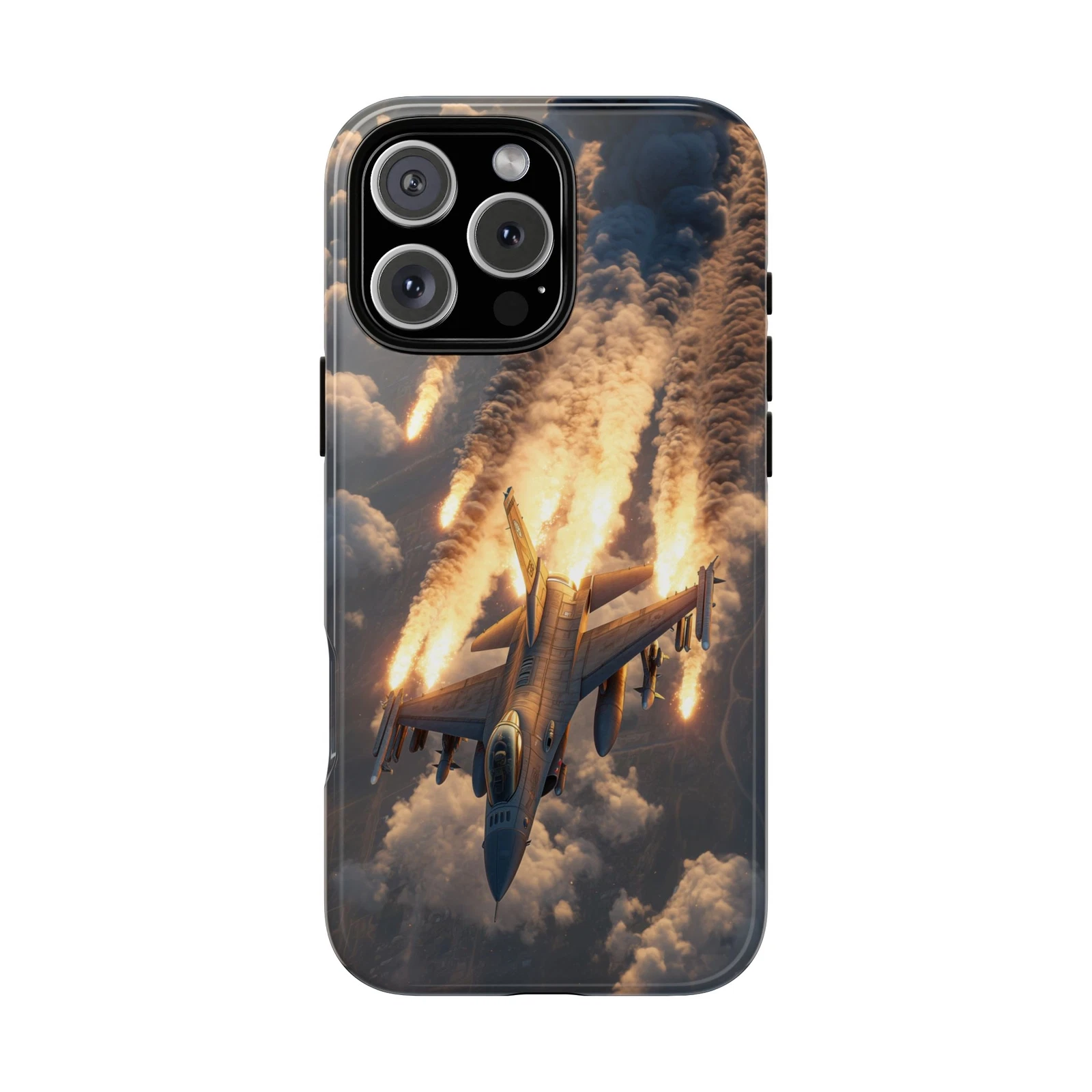 Military F-16 Jet Fighter Missile Launch Themed Phone Case with iPhone ...