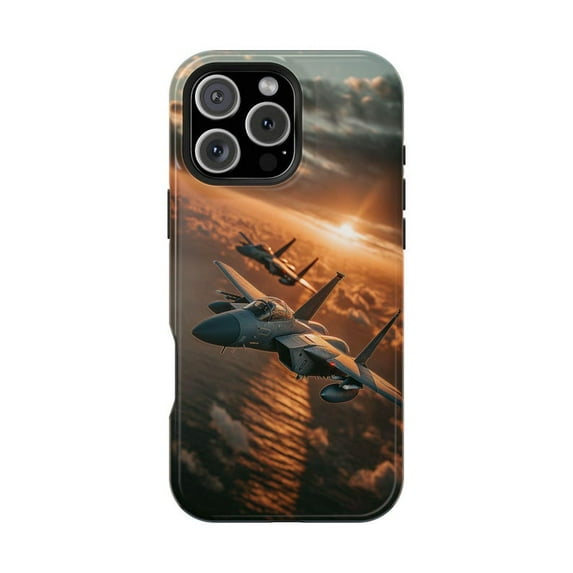 Military F-22 Raptor Jet Planes Sunset Sky Phone Case with iPhone 17 to ...