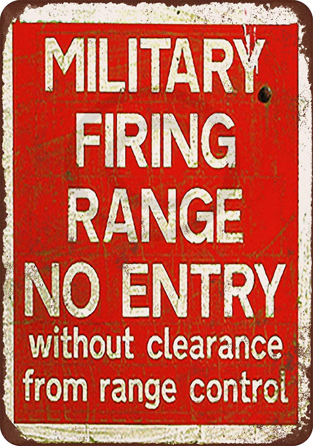 Military Firing Range Retro Metal Sign Vintage TIN Sign Plaque Poster ...