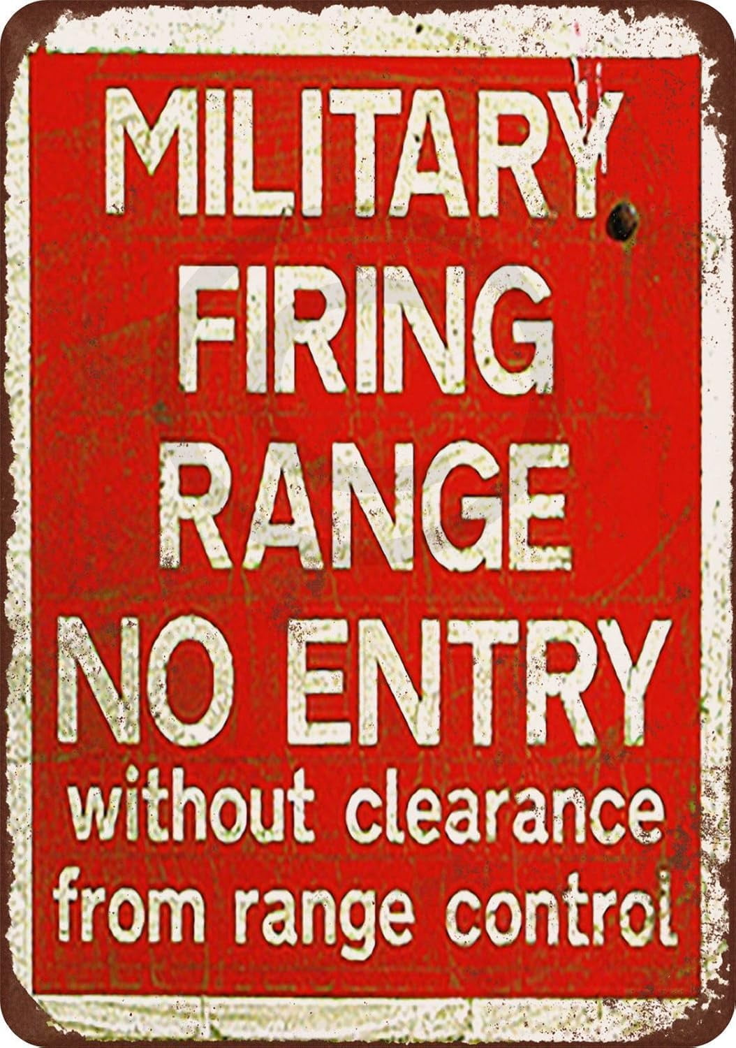 Military Firing Range Vintage Reproduction Metal tin Sign 8 x 12 ...