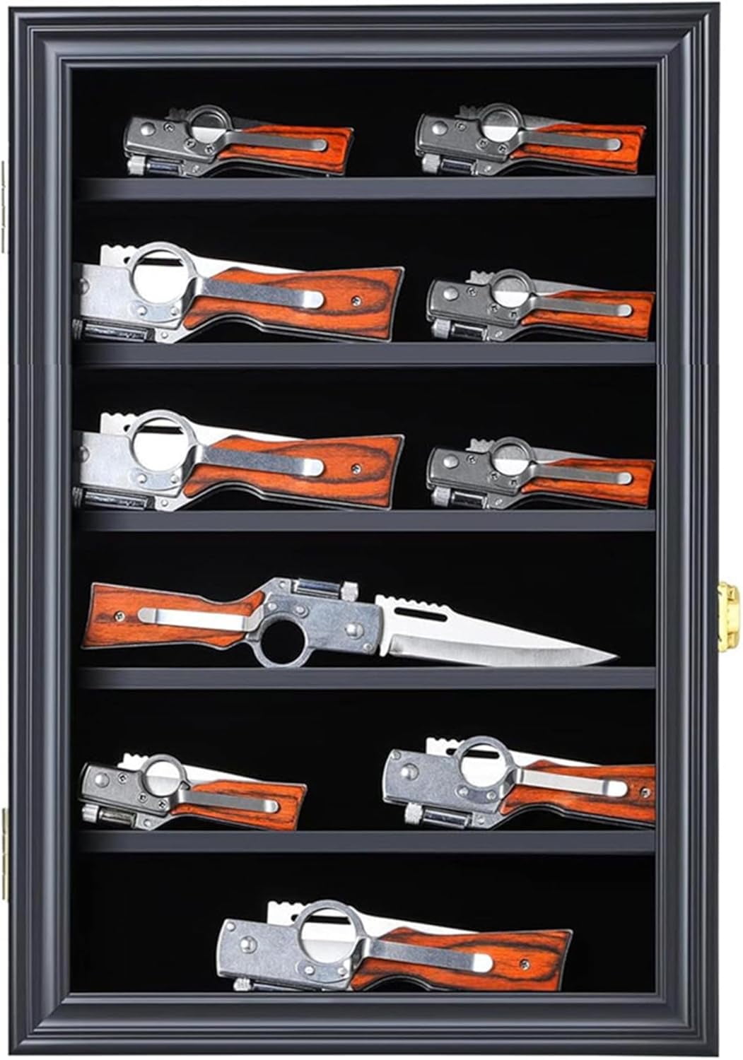 Military Folding Knife Shadow Box: Knife Display Case for Pocket Knife ...