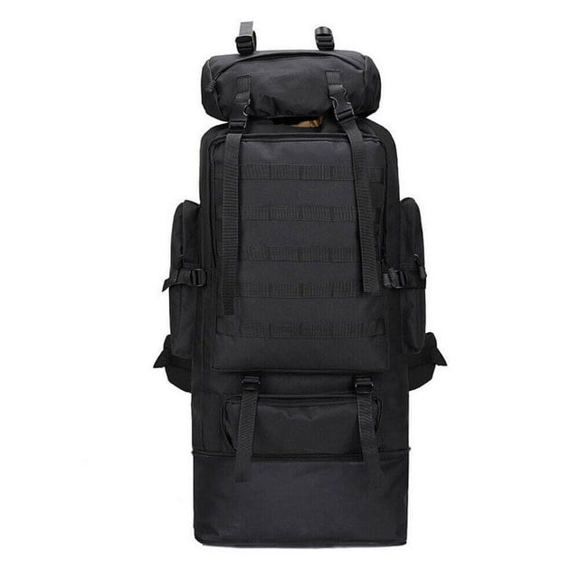 Military-Grade 100L Tactical Backpack for Outdoor Adventures Black ...
