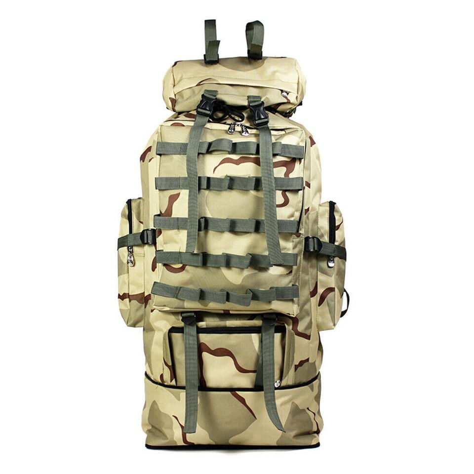 Military-Grade 100L Tactical Backpack for Outdoor Adventures Desert ...