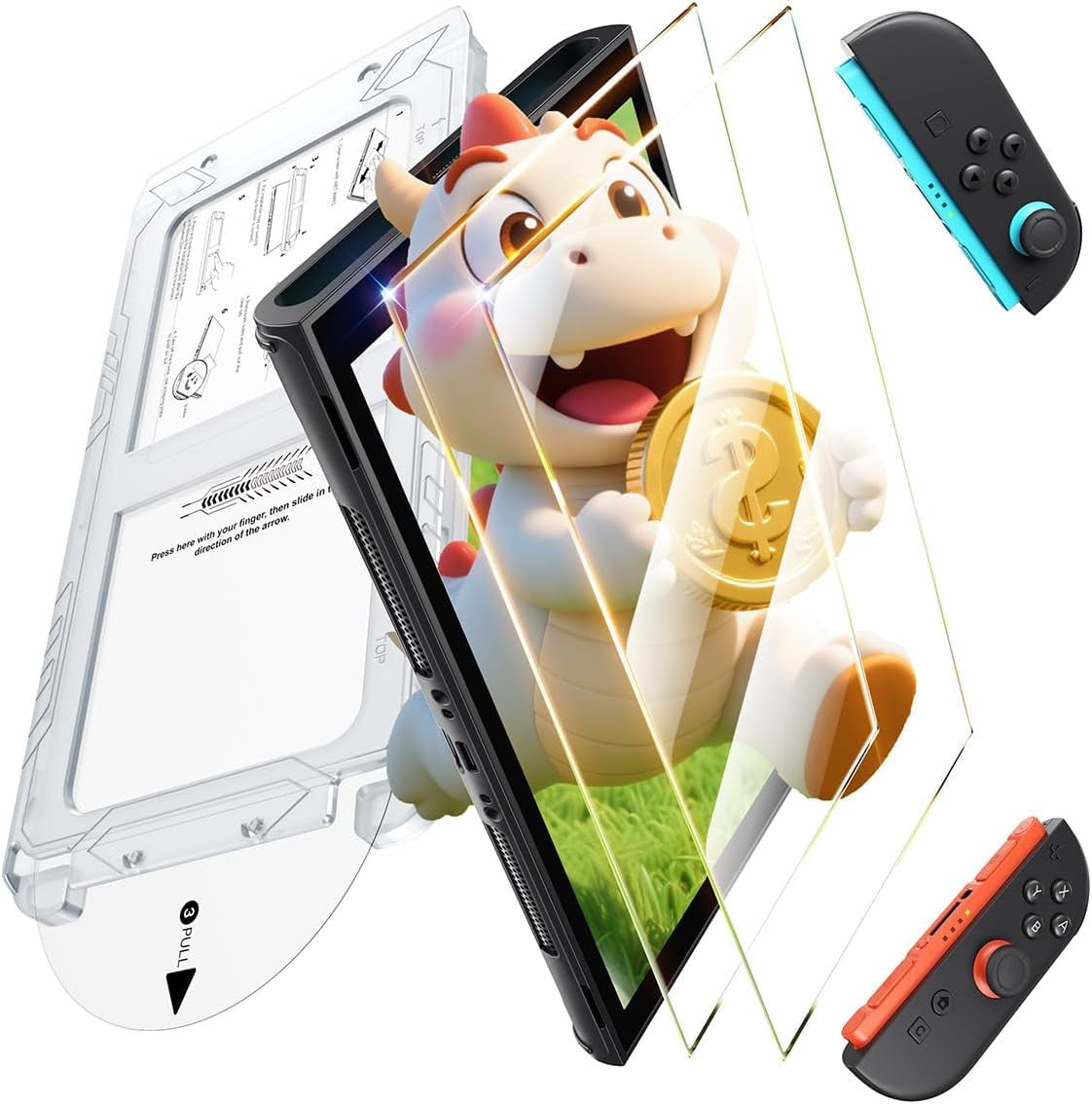 Military-Grade 9H+ UNBREAK Tempered Glass for Nintendo Switch 2 Screen Protector 2025 [ANTI ...