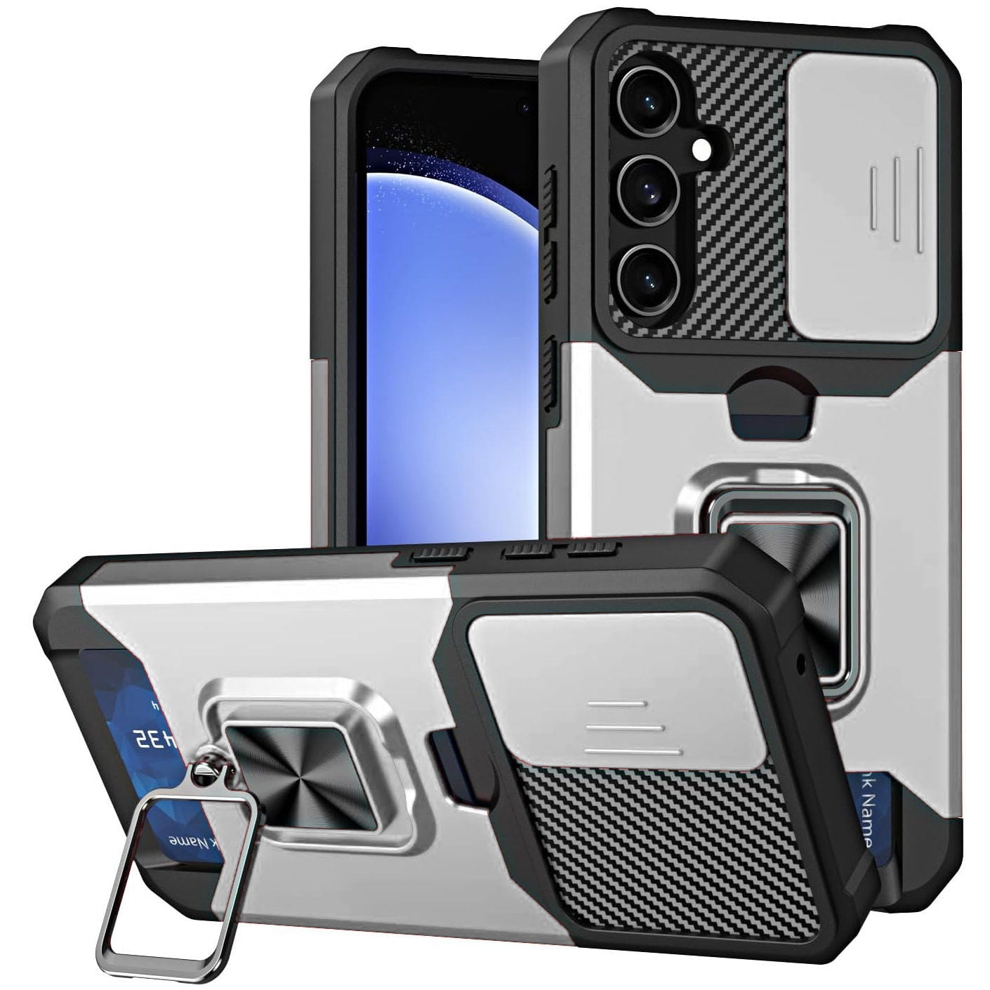 Military Grade All-In-One Ring Stand Card Case for Samsung Galaxy S25 ...