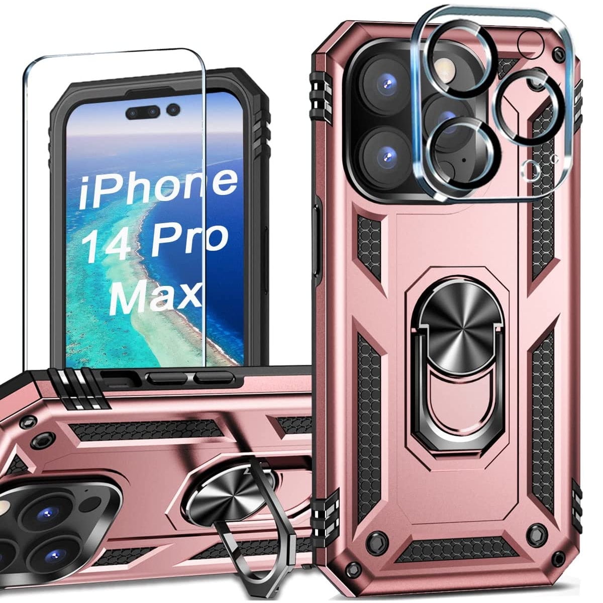Military Grade Finger Loop Case with 360° Rotating Ring Grip Kickstand ...