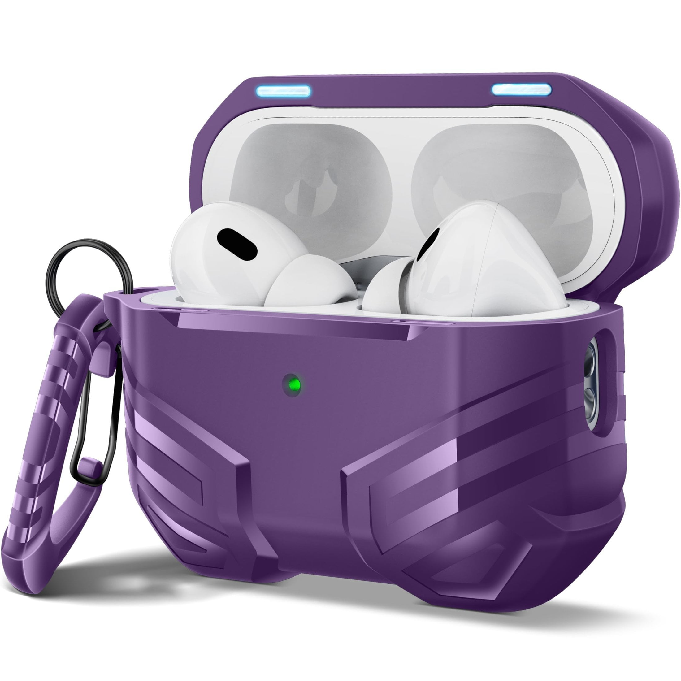 Military Grade Hard Shell AirPods Pro Case with Keychain in Purple ...