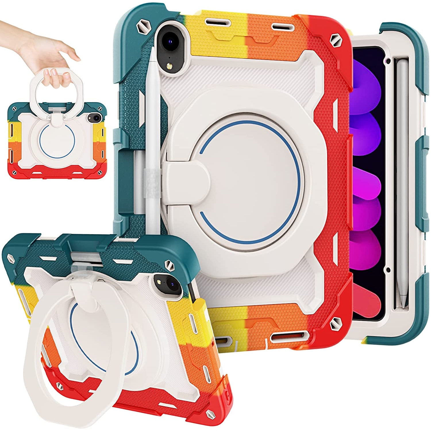 Military Grade Hybrid Armor Case with 360 Degree Rotation Kickstand for ...