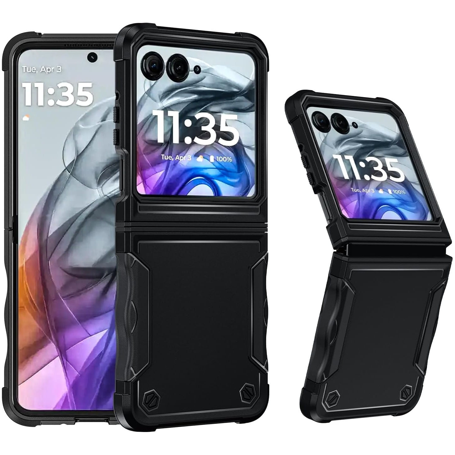 Military Grade Shockproof Hybrid Armor Case for Motorola Razr 2024 ...