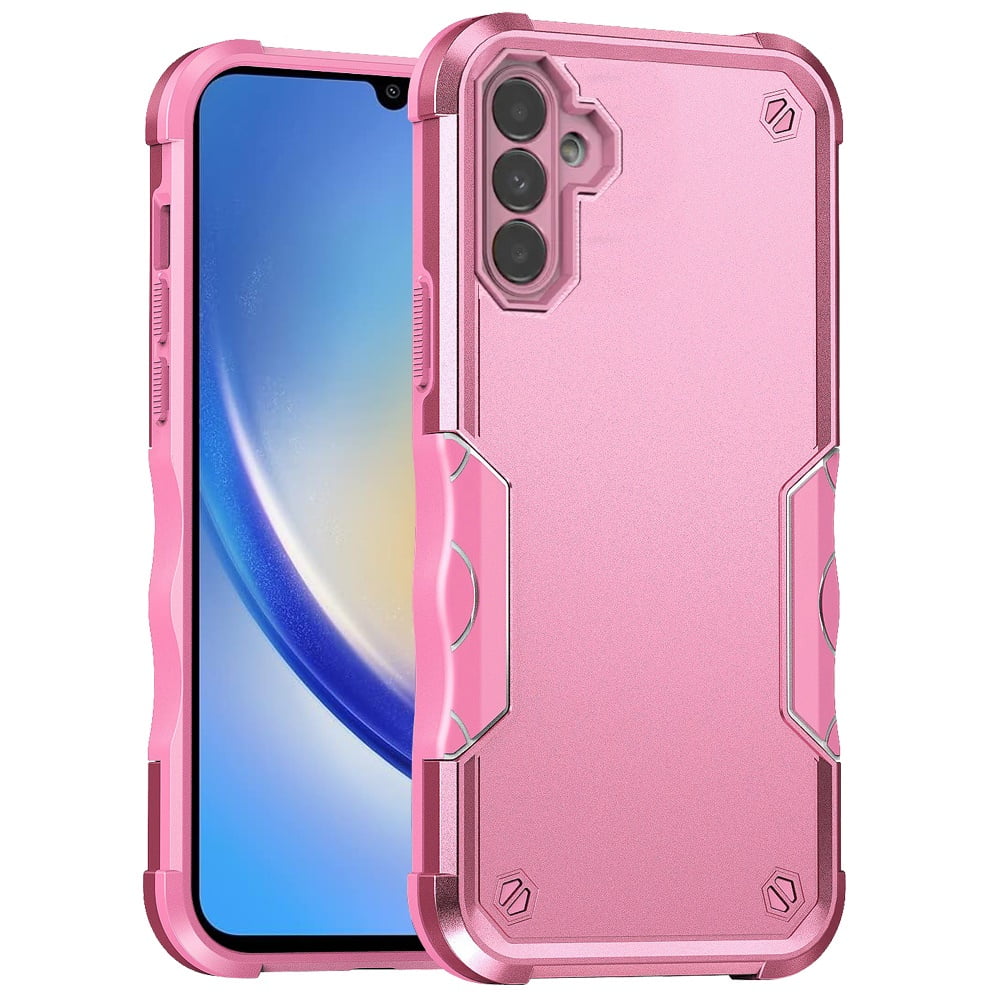 Military Grade Shockproof Hybrid Armor Case for Samsung Galaxy A35 5G - Pink - Walmart.com