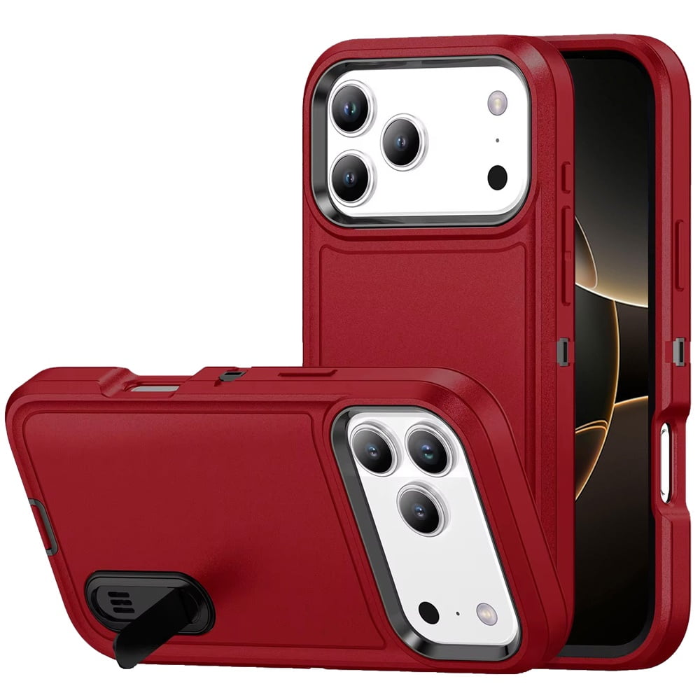 Military Grade TUFF Hybrid Armor Case with Kickstand for iPhone 17 Pro ...