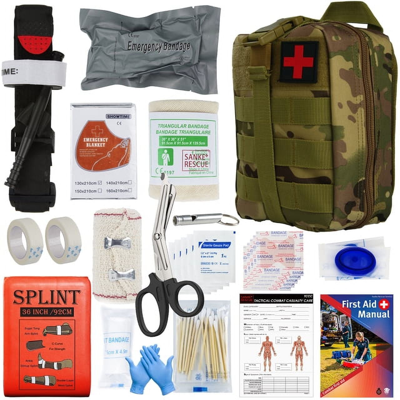 Military IFAK Trauma Survival Kit First Aid Medical Pouch Emergency ...