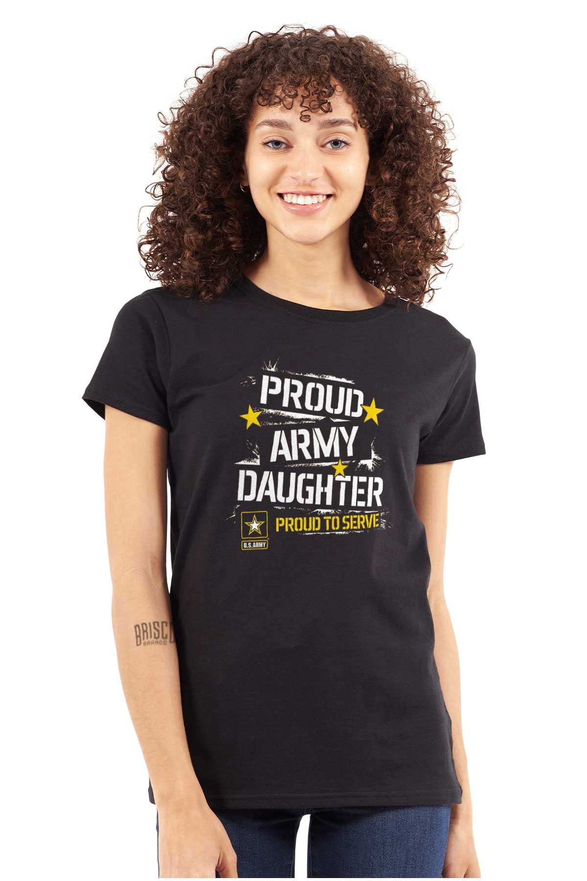 Military Logo Proud US Army Daughter Women's Plus Size Shirt Brisco ...
