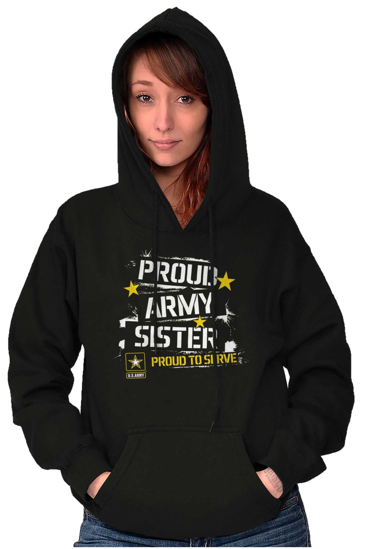 Military Logo Proud US Army Sister Women Plus Size Hoodie Brisco Brands ...