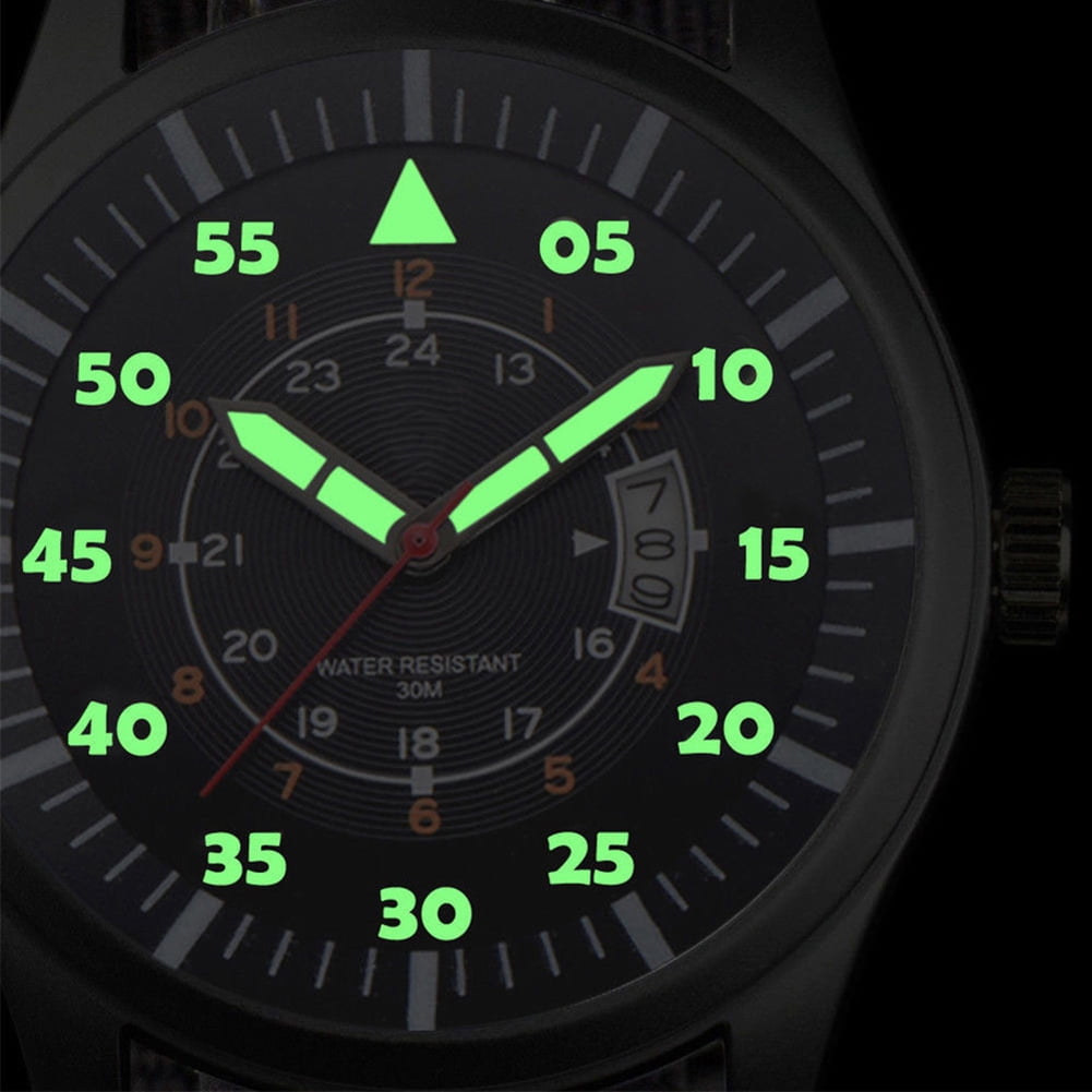 Military Men Stainless Steel Luminous Dial Date Display Luxury Sport ...
