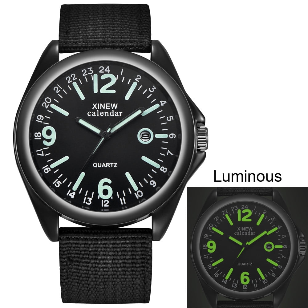 Military Mens Quartz Army atomic Solar Watch Black Dial Date atomic ...