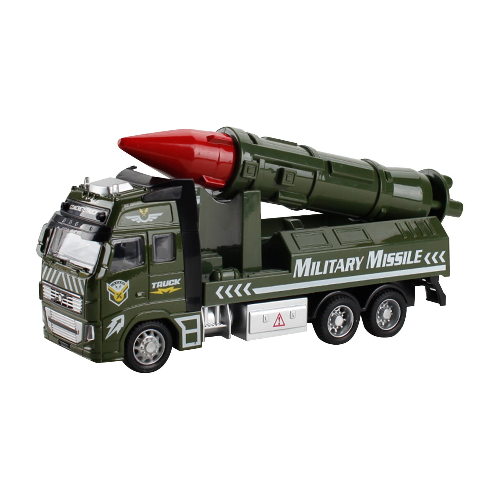 Military Missile Truck Toy Vehicle 1:38 Scale Alloy Car Model with ...