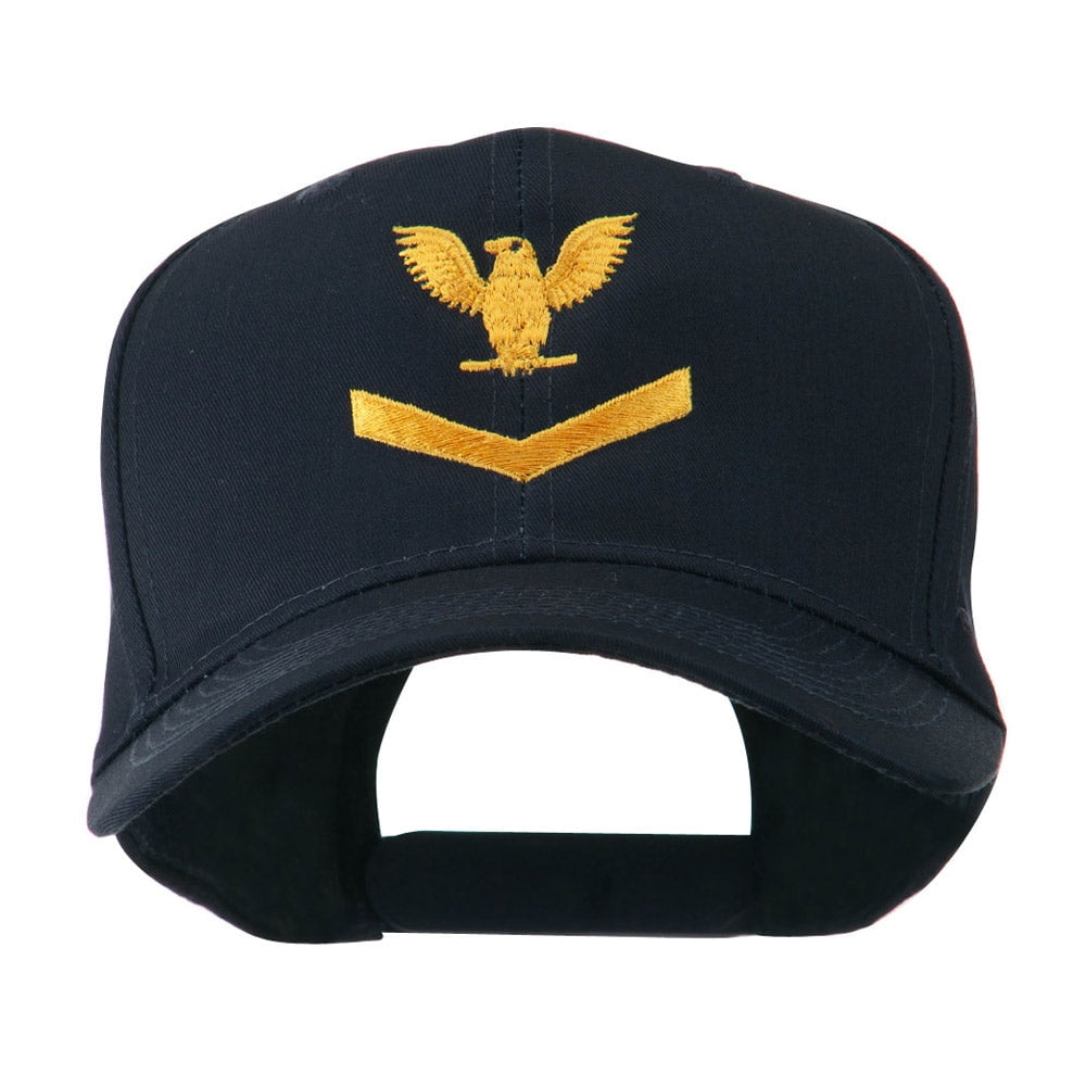Military Naval Stripe with Eagle Emblem Embroidered Cap - Navy OSFM ...
