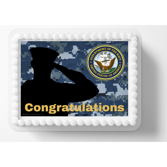 Military Navy Image Edible Cake Topper Birthday Cake Decoration Edible ...