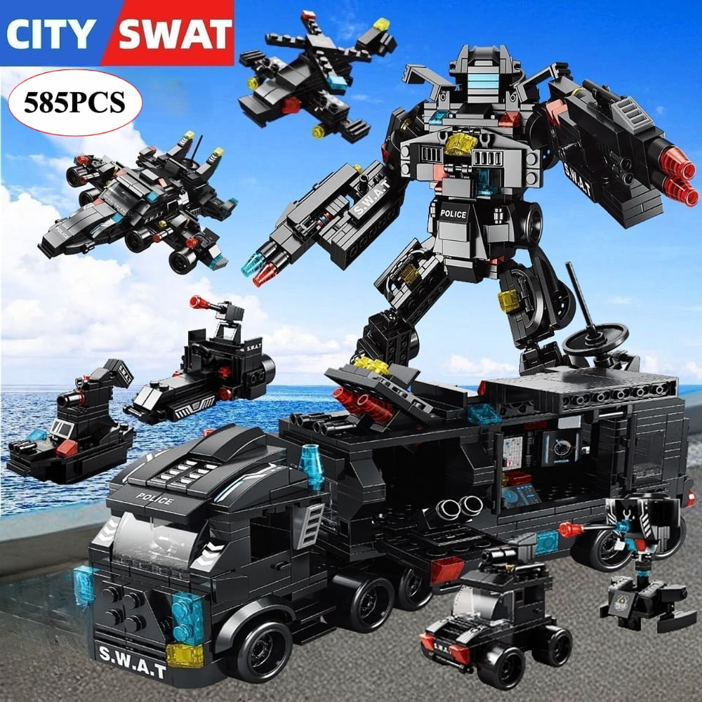 Military Navy War Chariot Ship Building Blocks Army Boat Plane Model ...