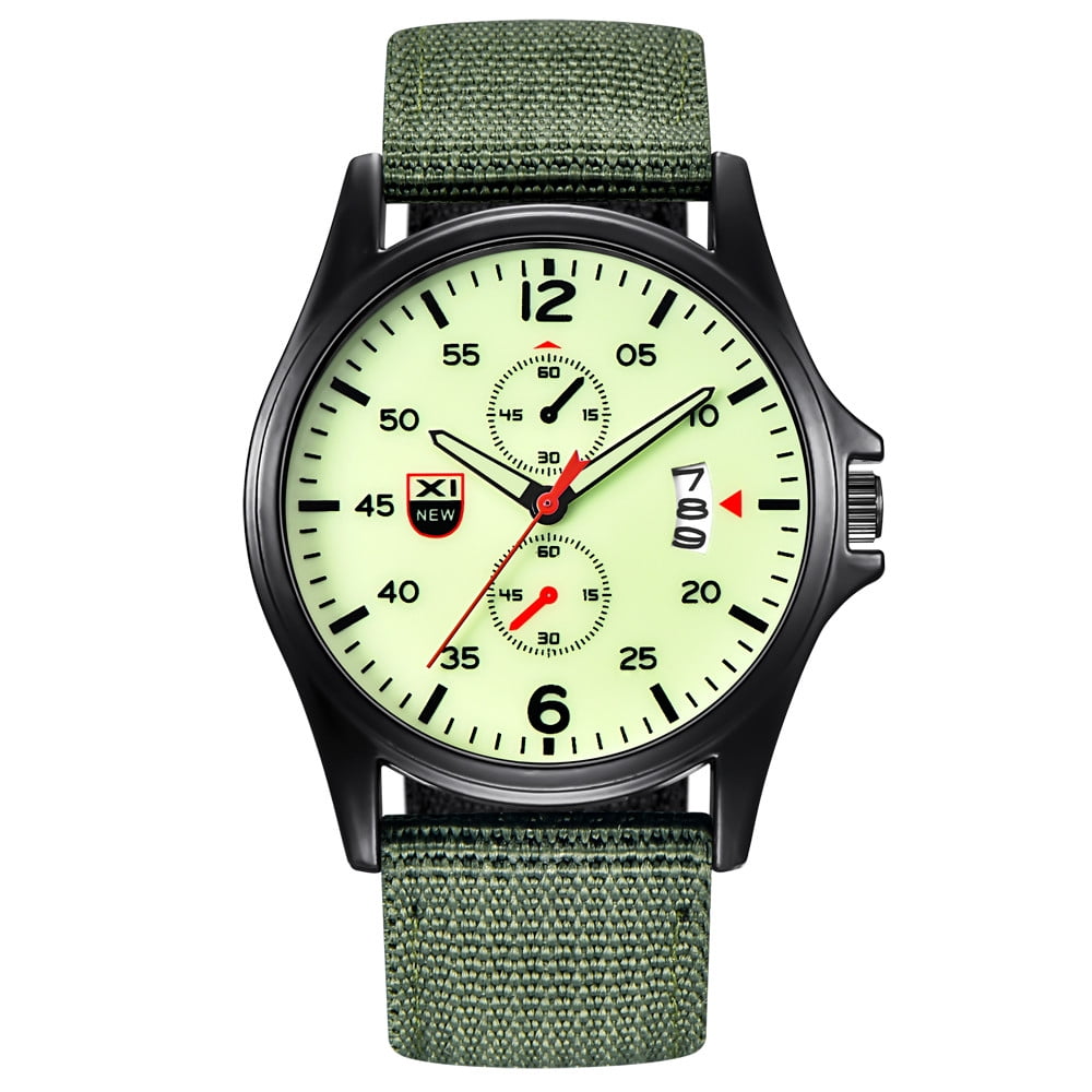 Military Nylon Waterproof Electric Watch Date Quartz Analog Dbc - a ...