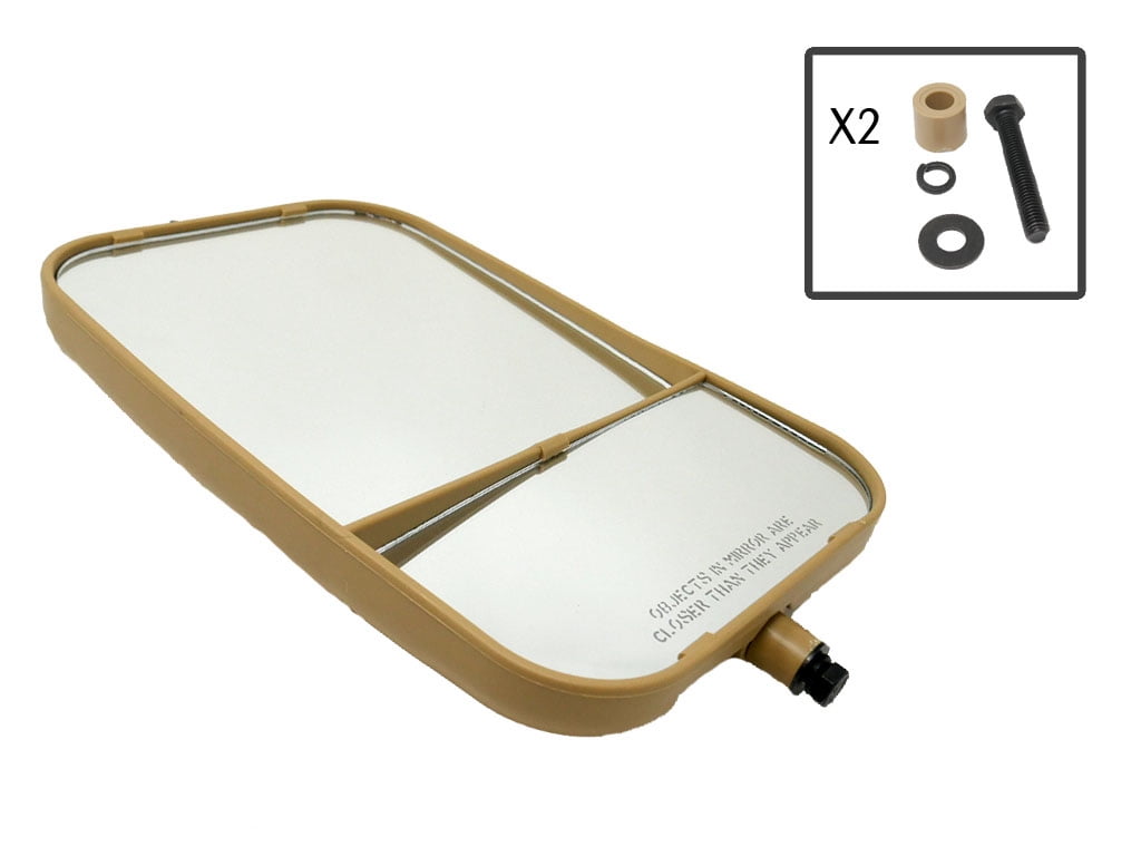 Military OEM Humvee Mirror- Left Driver's Side- Tan - Walmart.com