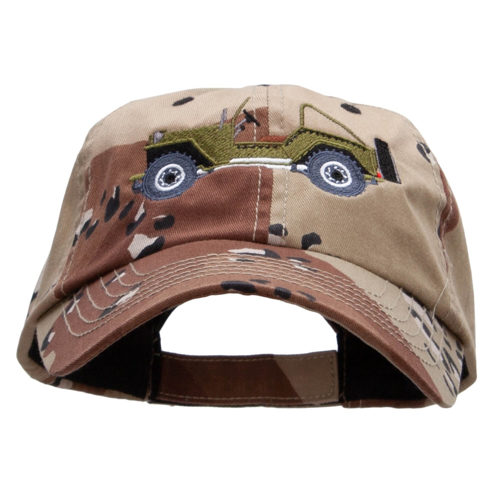 Military Offroad Embroidered Enzyme Washed Camo Cap - Desert OSFM ...