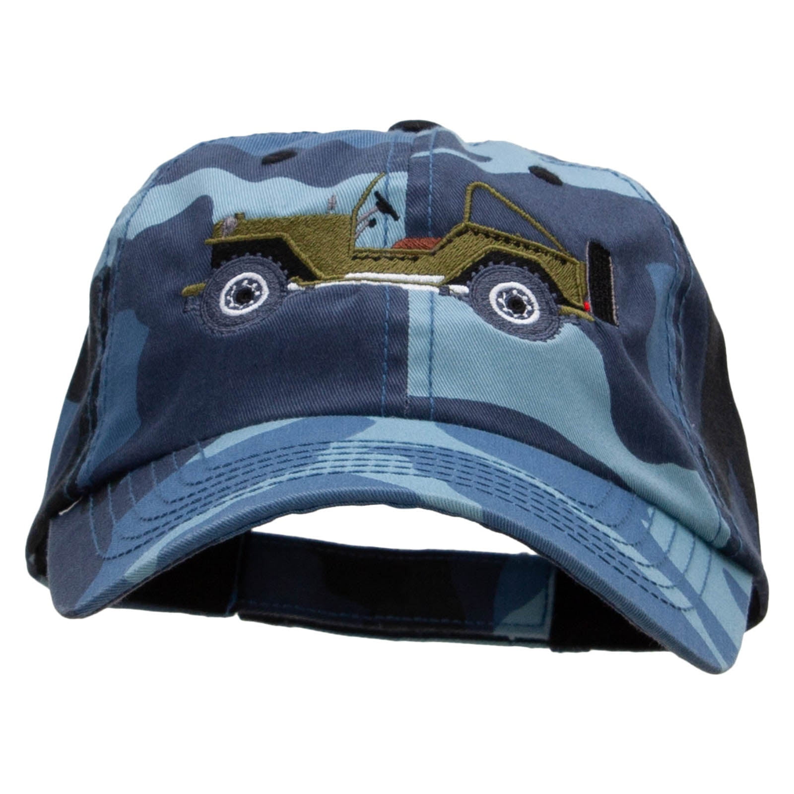 Military Offroad Embroidered Enzyme Washed Camo Cap - Sky OSFM ...