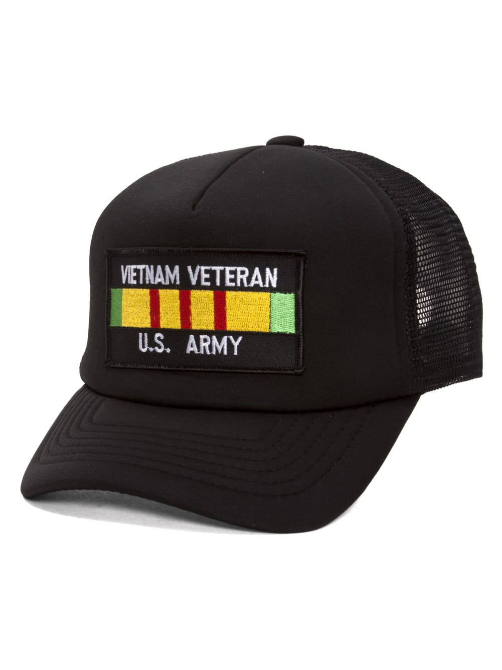 Military Patch Adjustable Trucker Hats - Vietnam Veteran - US Army ...