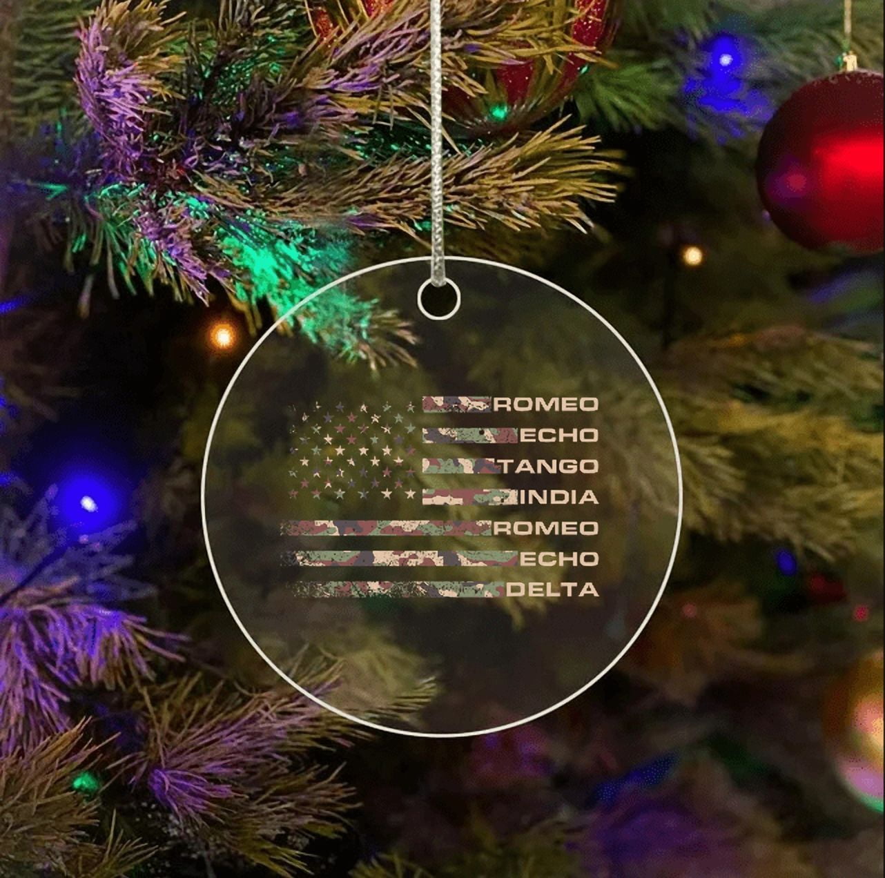Military Pilot Retirement Camo Phonetic Alphabet Ornament, Home ...