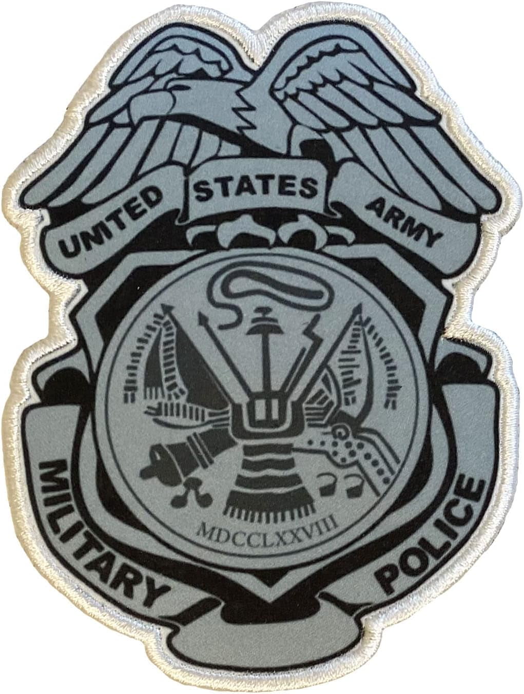 Military Police Badge Patch with Hook Fastener (Military Issued ...