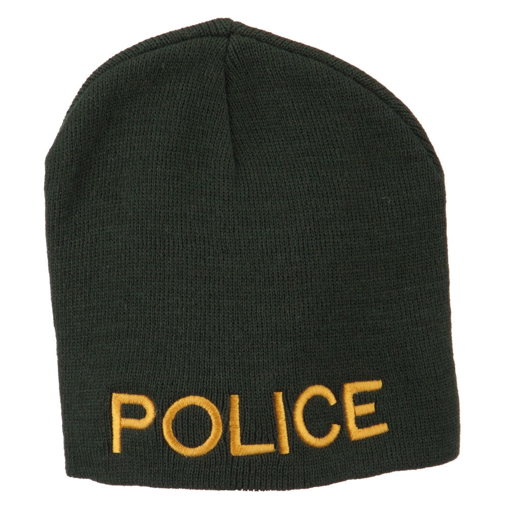 Military Police Embroidered Short Beanie - Olive OSFM - Walmart.com