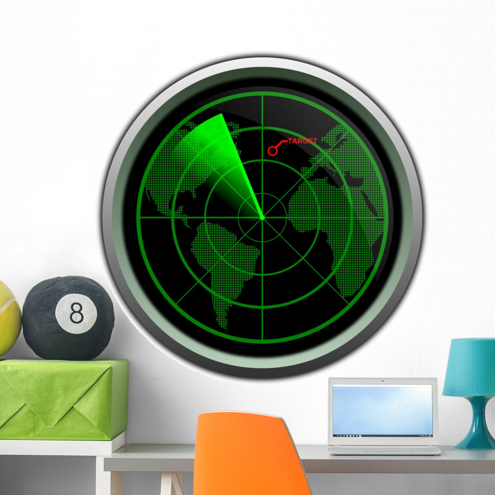 Military Radar Screen Wall Decal by Wallmonkeys Peel and Stick Graphic ...