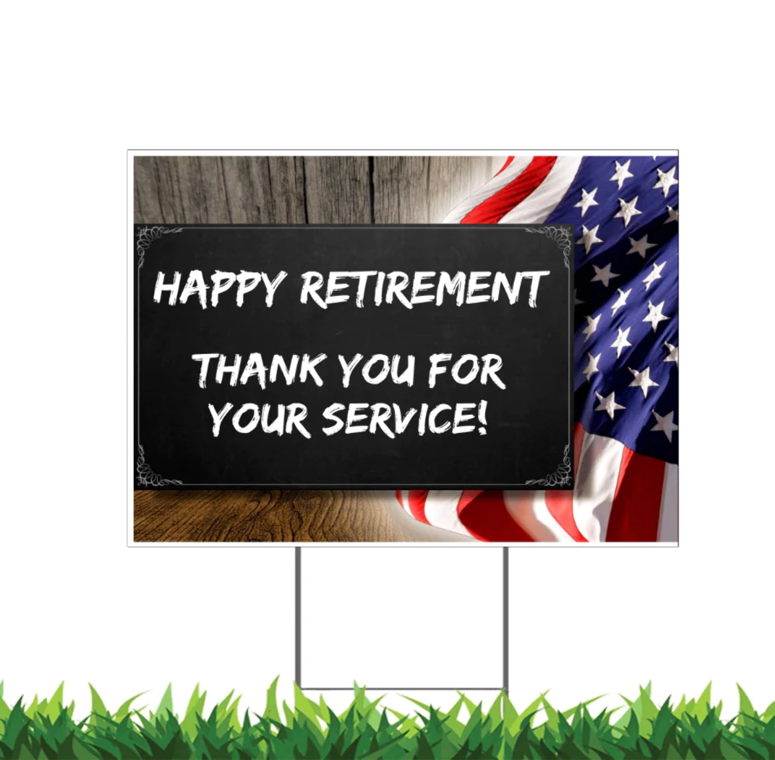 Military Retirement Yard Sign, 18x12, 24x18, 36x24, H-Stake Included ...