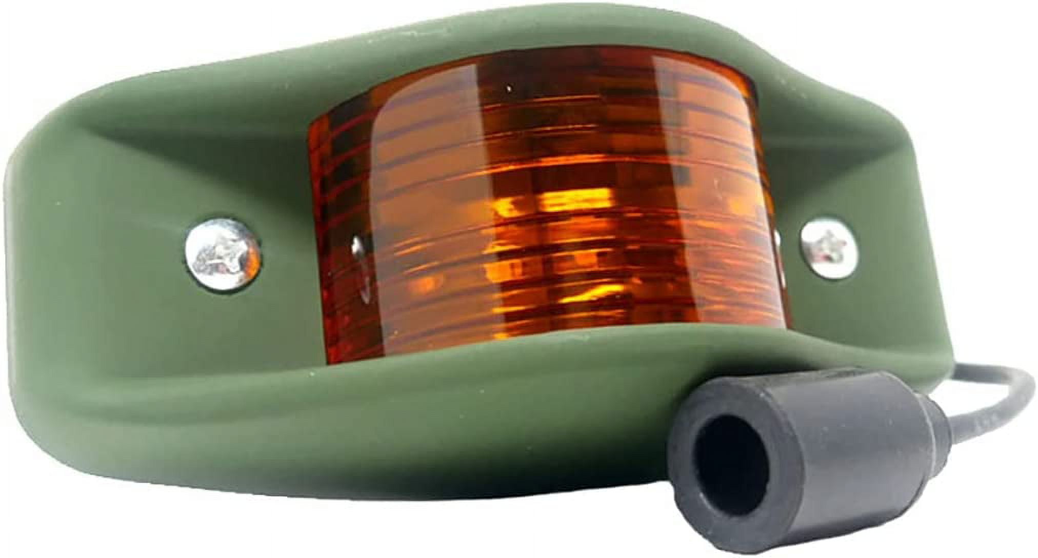 Military Side Marker Clearance Running Light 24v, Amber Lens Green Body ...