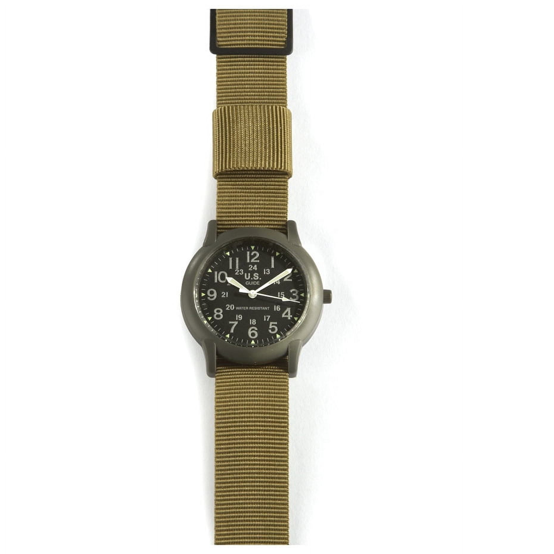 Waterproof Military Style Army Watch with Nylon Strap, Olive Drab ...