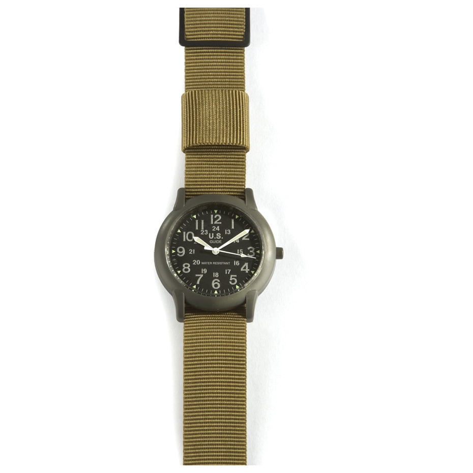 Waterproof Military Style Army Watch with Nylon Strap, Olive Drab ...