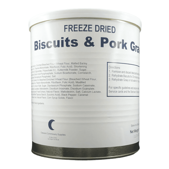 Military Surplus Survival Supply: Freeze Dried Biscuits and Gravy, Long ...