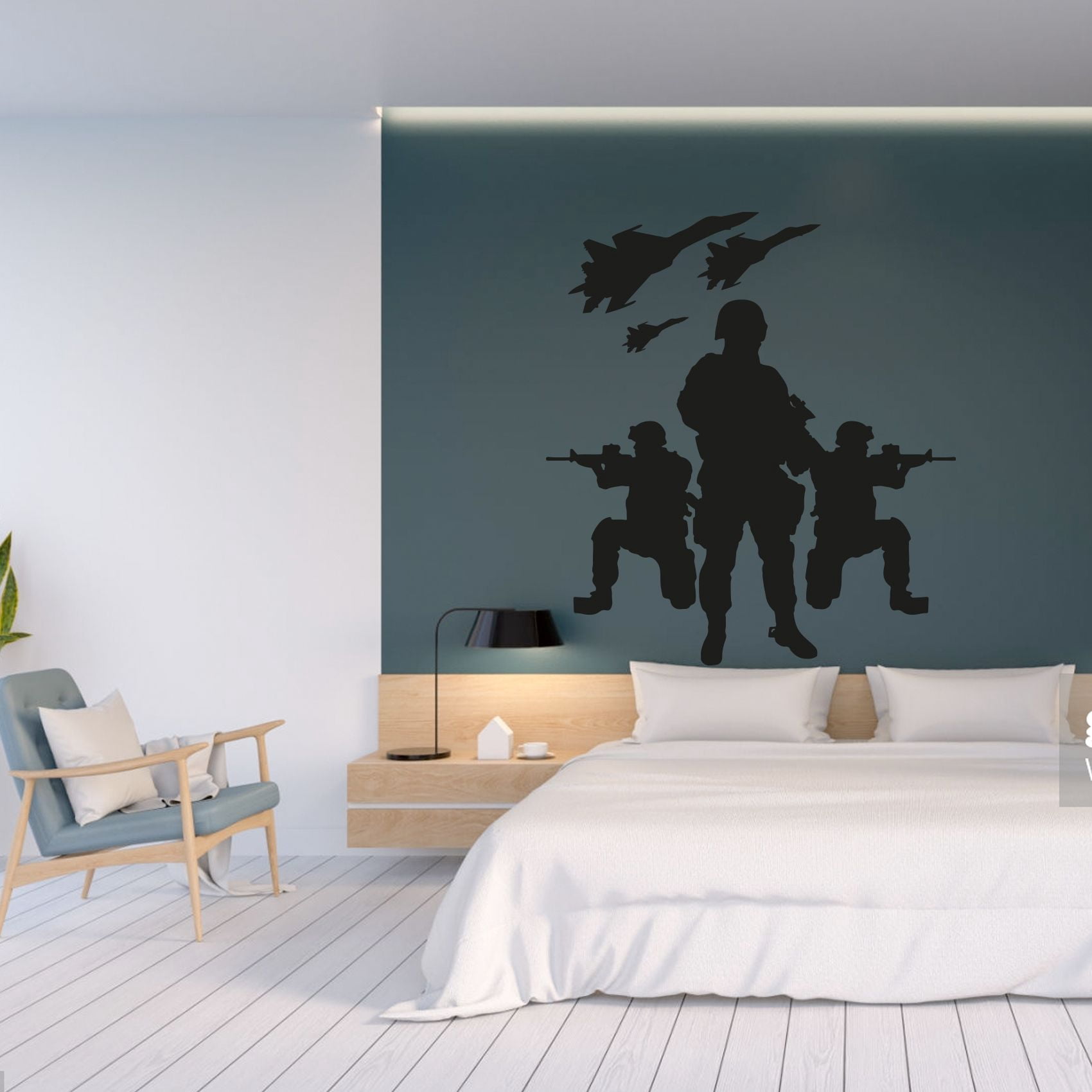 Military Swat Team Army Men Soldier Shadow Silhouette Wall Sticker Art ...