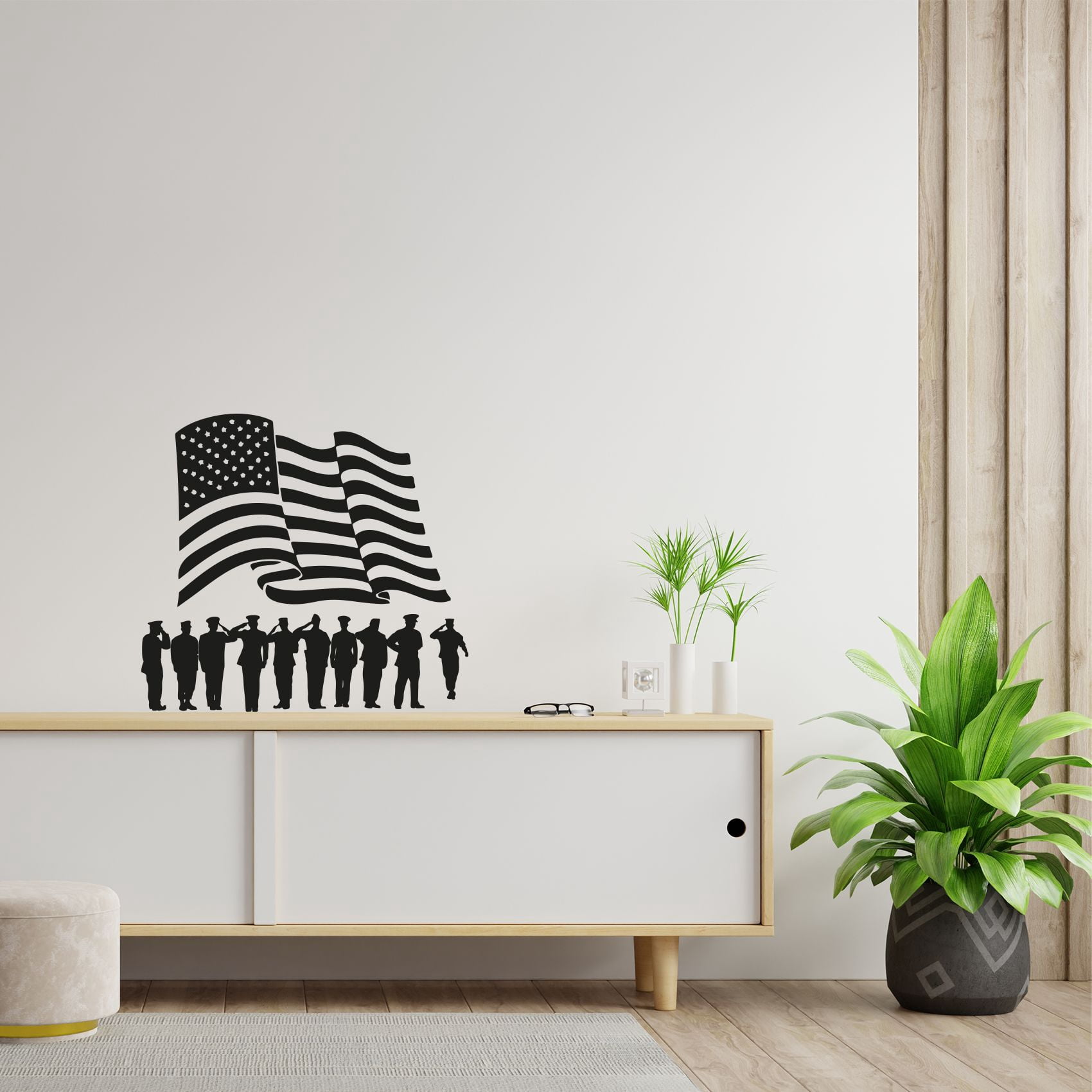 Military Swat Team Army Men Soldier USA Flag Vehicle Shadow Wall ...