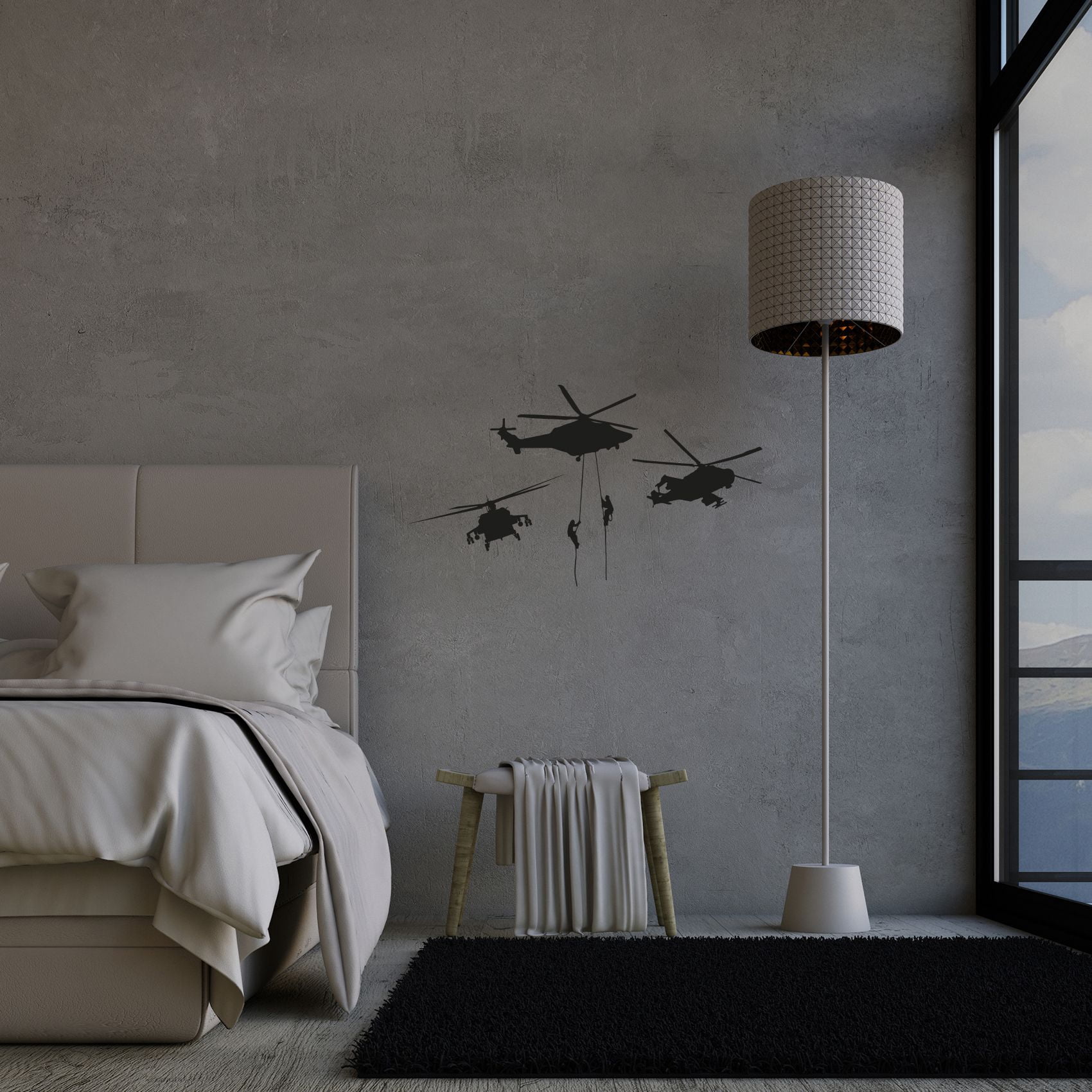 Military Swat Team Army Men Soldier Vehicle Helicopter Wall Sticker Art ...